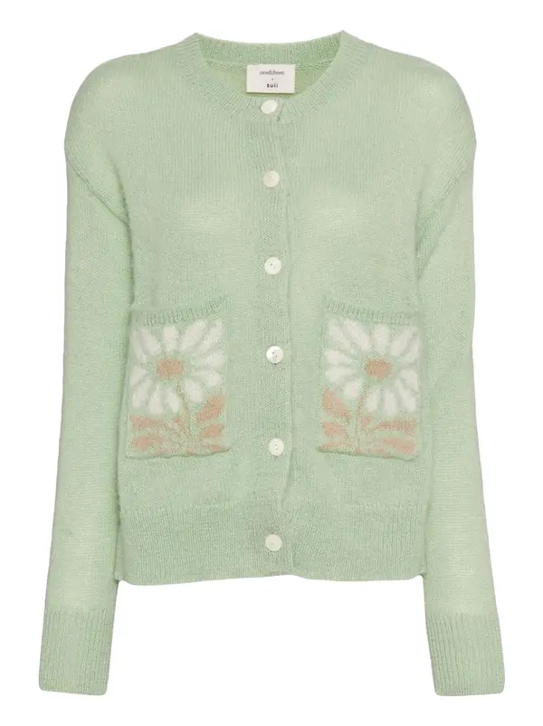 ONEFIFTEEN Flower-patterned Cardigan - Green