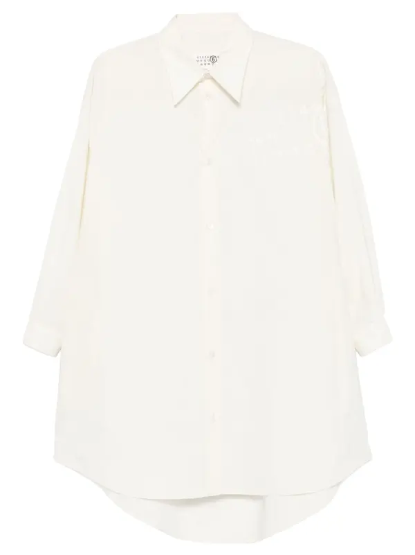 MAISON MARGIELA Poplin Shirt Dress - White