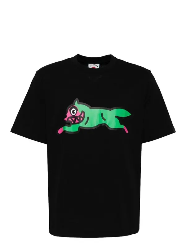 ICECREAM Graphic-print Cotton T-shirt - Black