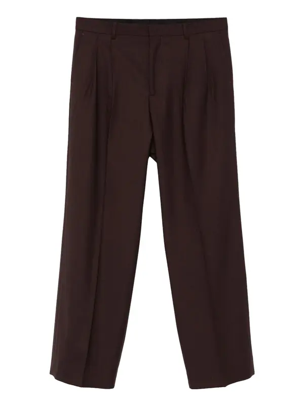 SUNFLOWER Wide Pleated Trousers - Brown