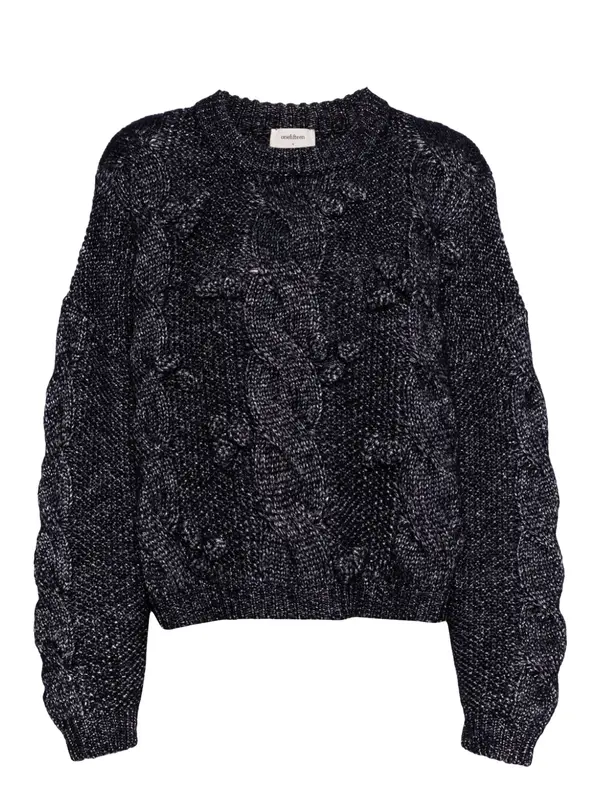 ONEFIFTEEN Cable-knitted Jumper - Blue
