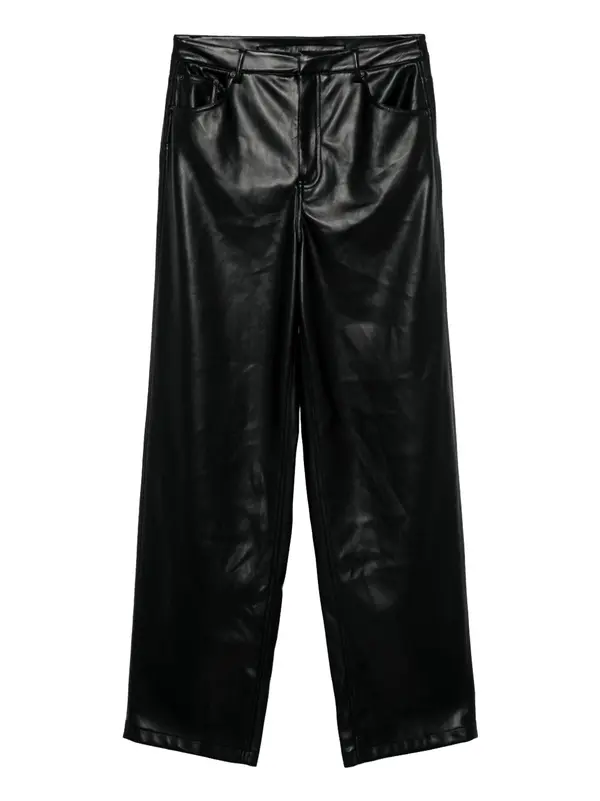 ROTATE BY BIRGER CHRISTENSEN Faux Leather Trousers - Black