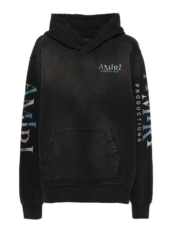 Amiri Logo-print Hoodie - Black