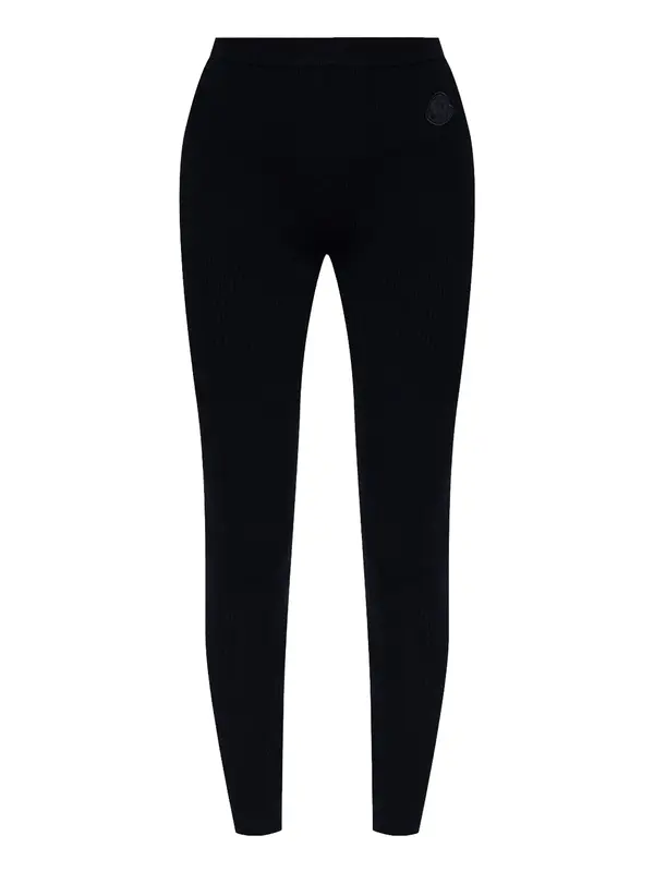 Moncler Logo-appliqué Leggings - Black