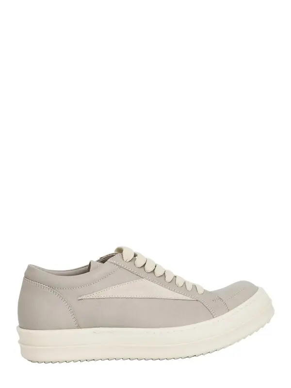 Rick Owens Leather Sneakers - Grey