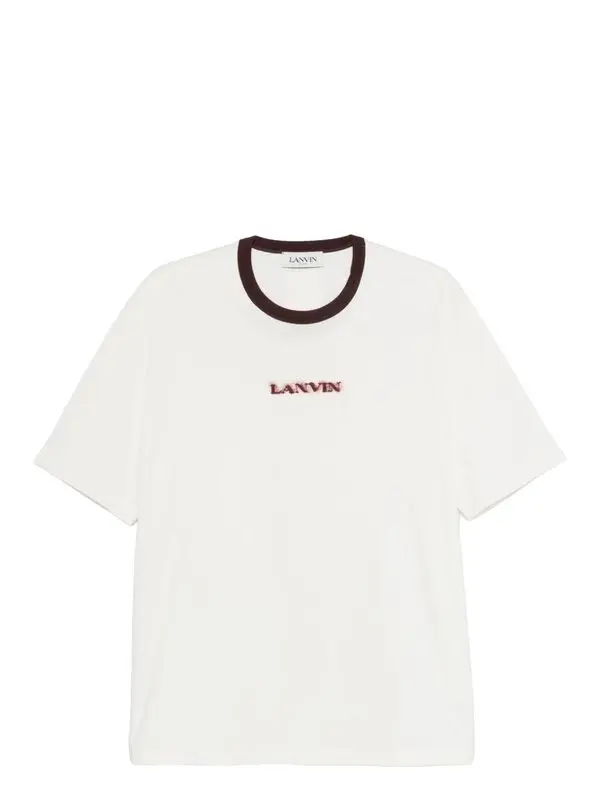 LANVIN Logo-appliqué T-shirt - White