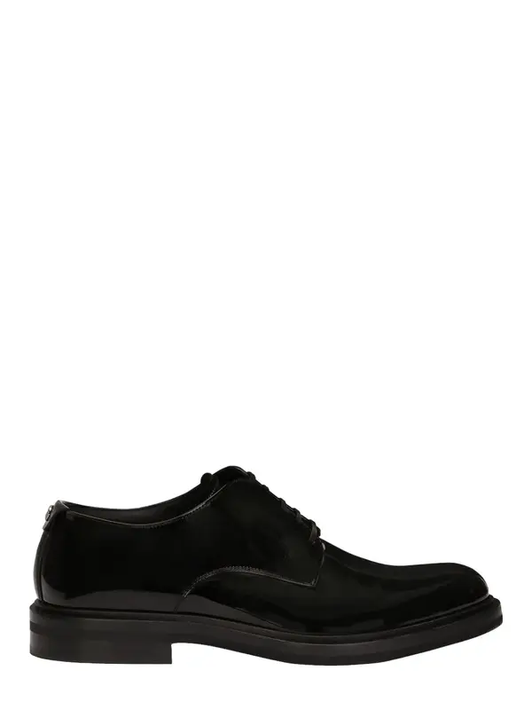 Dolce & Gabbana Logo Plaque Derby Shoes - Black