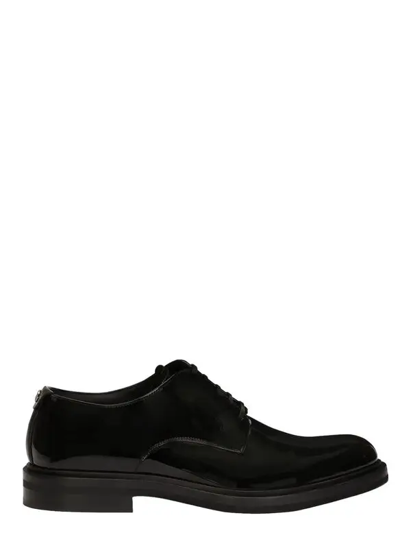 Dolce & Gabbana Logo Plaque Derby Shoes - Black
