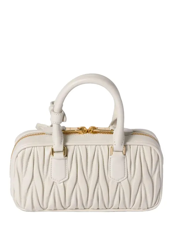 Miu Miu Arcadie Matelassé Mini Bag - White