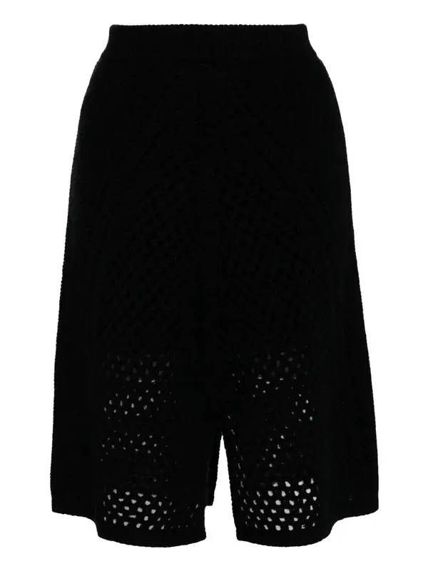ONEFIFTEEN Open Knitted Skirt - Black