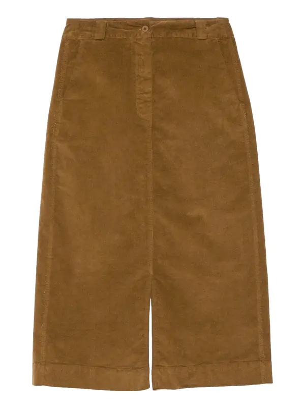 Kristensen Du Nord Corduroy Midi Skirt - Brown