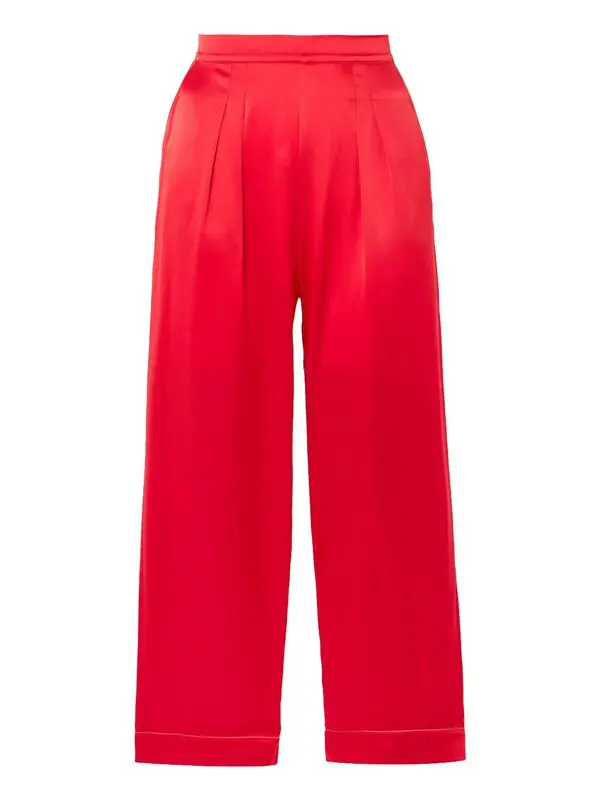 ERES Mondain Silk-satin Pajama Pants - Red