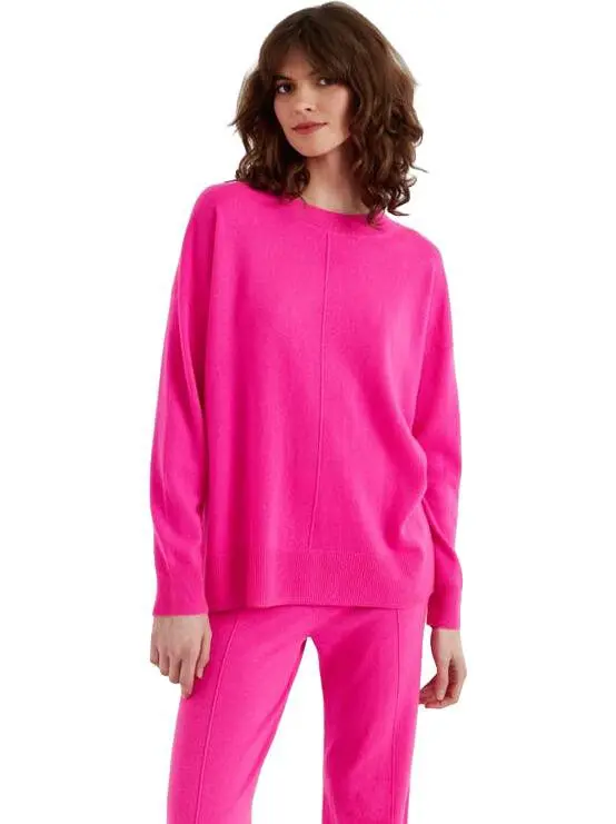 Chinti & Parker Wool-cashmere Relaxed Sweater - Hot Pink