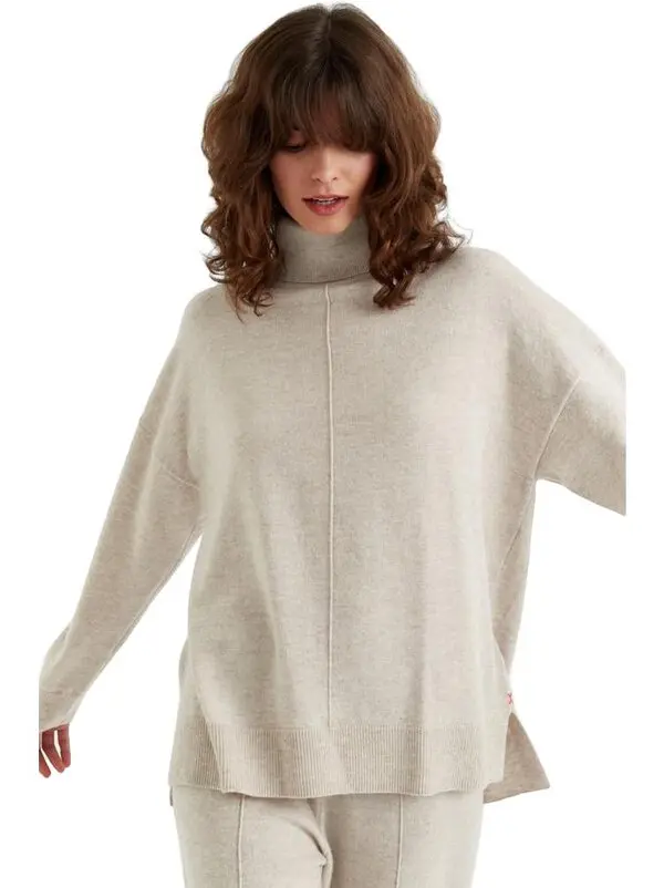 Chinti & Parker Relaxed Roll Neck Wool & Cashmere Sweater - Cream