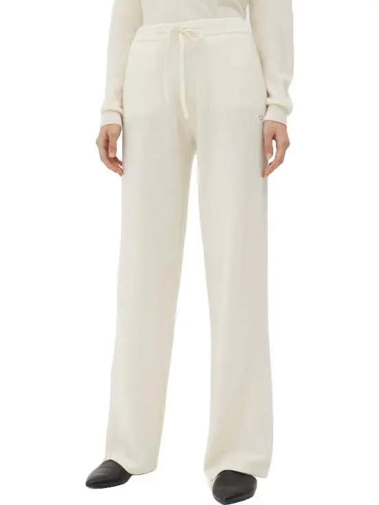 Chinti & Parker Pure Cashmere Wide Leg Pants - Cream