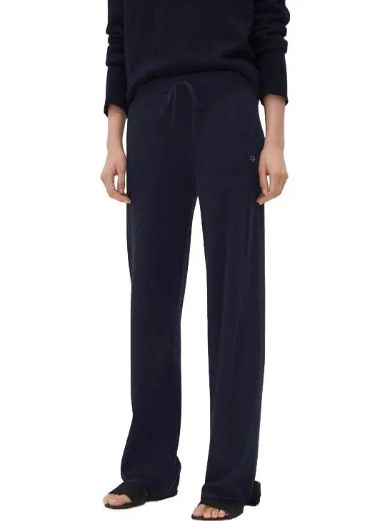 Chinti & Parker Pure Cashmere Wide Leg Pants - Navy