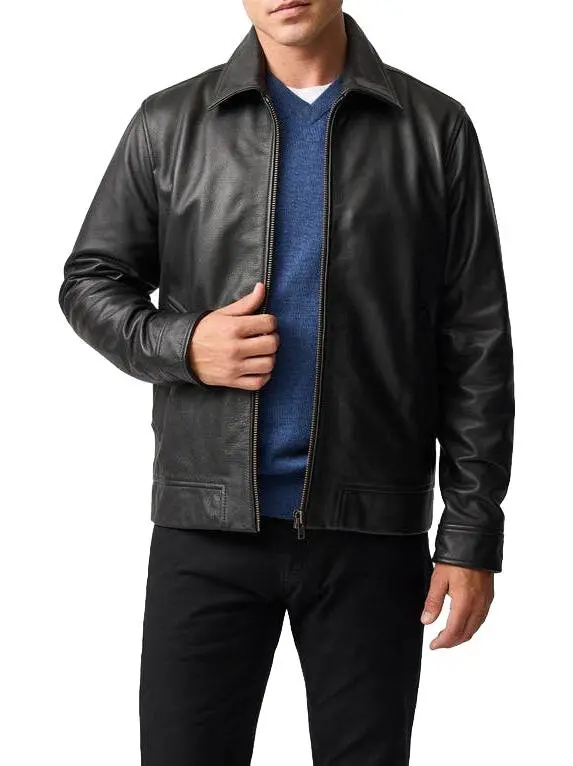 Rodd & Gunn Haymarket Leather Jacket - Onyx