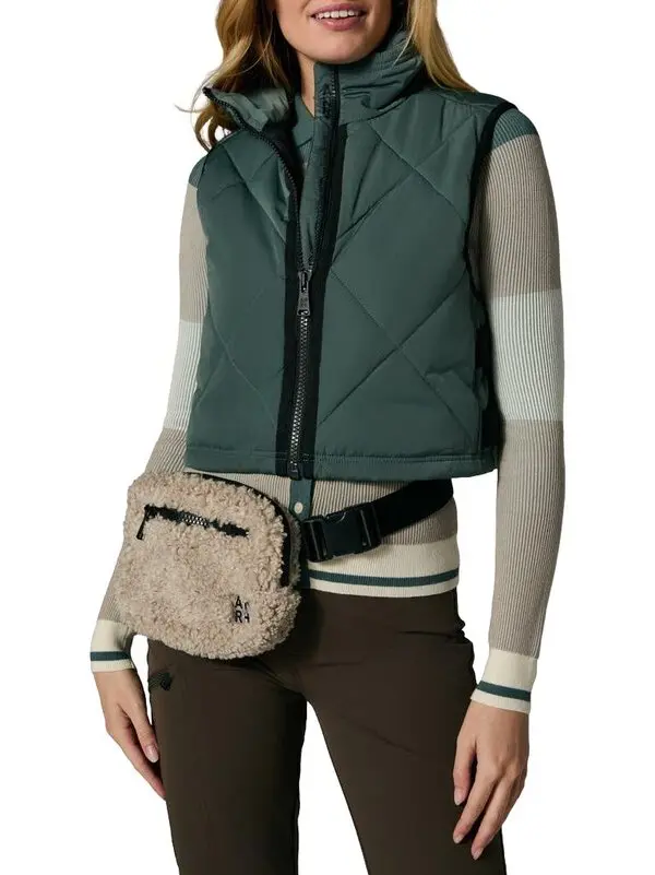 ALP N ROCK La Vitesse Ii Crop Insulated Vest - Eucalyptus
