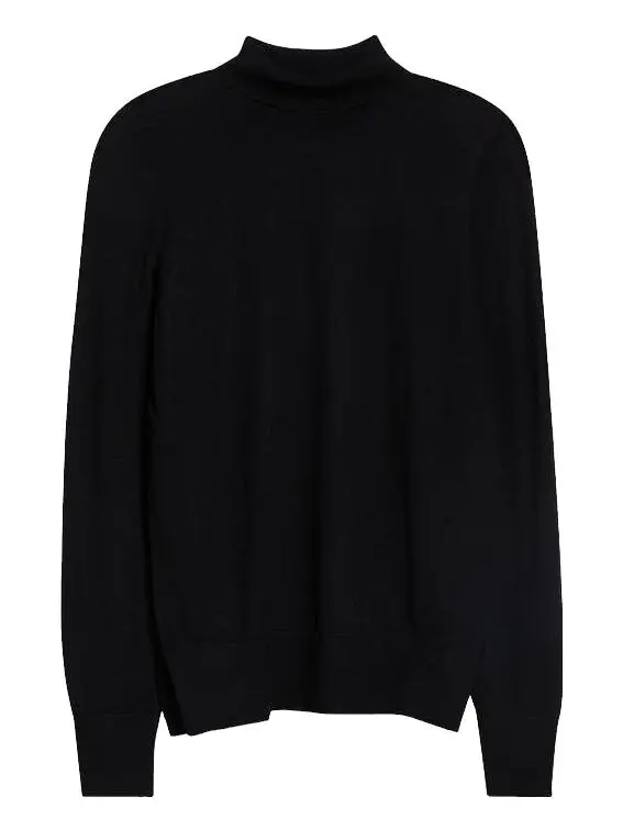 Partow Susan Turtleneck Virgin Wool Sweater - Black