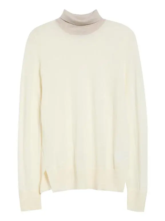 Partow Susan Turtleneck Virgin Wool Sweater - Cloud