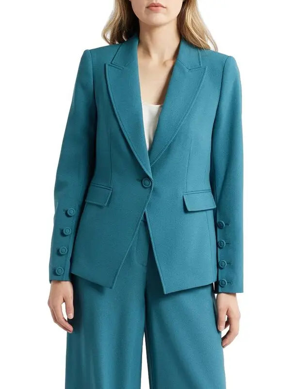 TAHARI ASL One-button Blazer - Eucalyptus