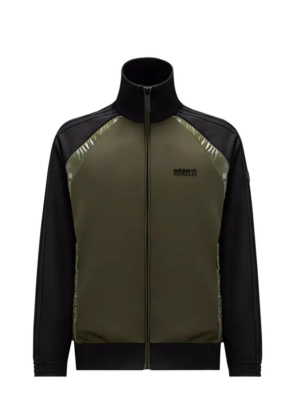 Adidas Moncler X Acetate Zip Up Sweatshirt /green - Black