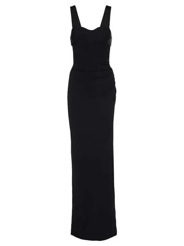 TOM FORD Side-slit Bustier Gown - Black