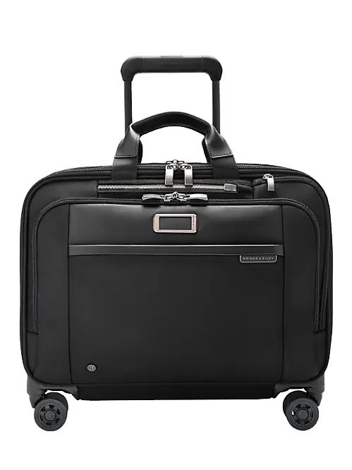 Briggs & Riley Work Large Woven Spinner Briefcase - Black