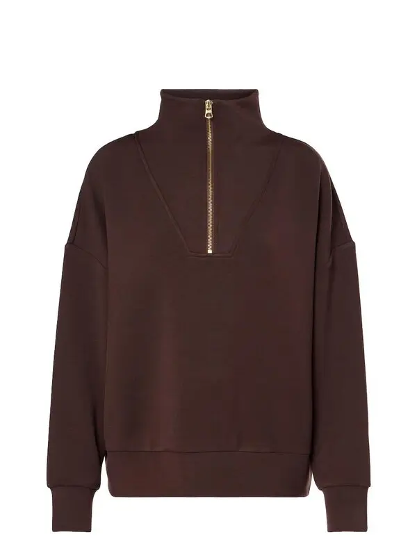 Varley Hawley Half-zip Sweater - Brown