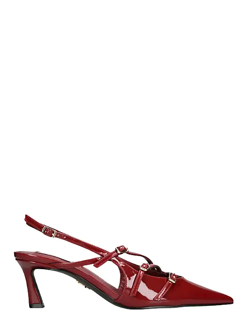 Steve Madden Liana Patent-leather Slingbacks - Red
