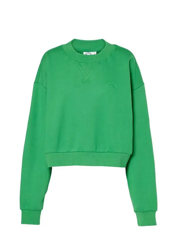 The Upside Drifter Dominique Cotton Fleece Sweatshirt - Green