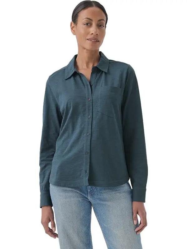 PACT Organic Cotton Slub Long Sleeve Button-up - Ore