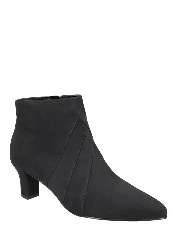 EASY WORKS BY EASY STREET Falcon Pointed Toe Bootie - Black Lamy