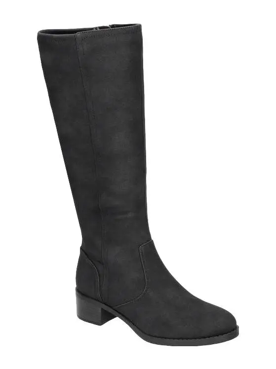 EASY WORKS BY EASY STREET Tucker Knee High Boots - Black Lame