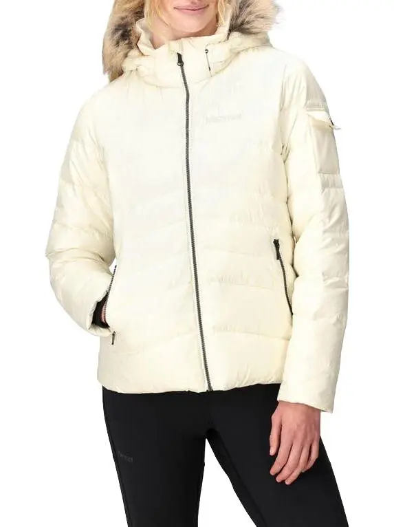 MARMOT Ithaca 700 Fill Power Down Hooded Jacket - Papyrus
