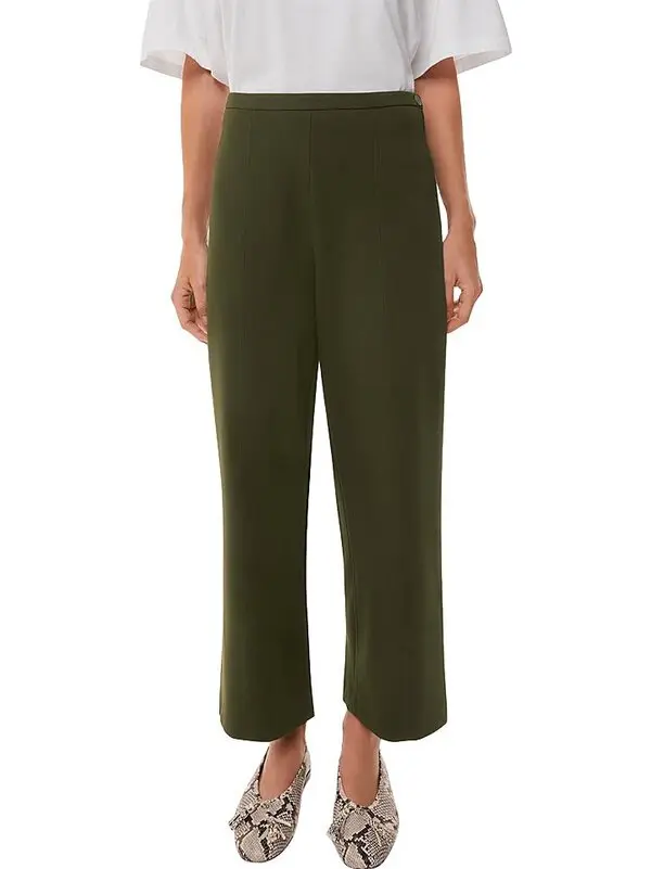 Whistles Camilla Wide Leg Pants - Khaki