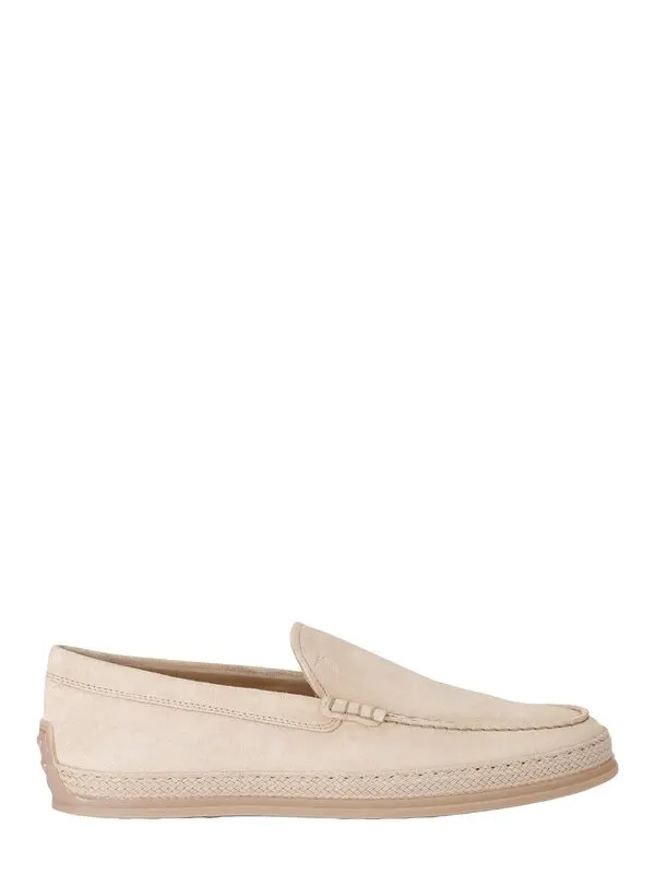 TOD'S Suede Gomma Loafers - Beige