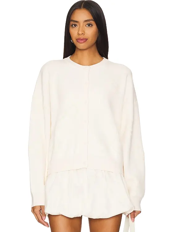 Majorelle Helka Bow Cardigan - Ivory