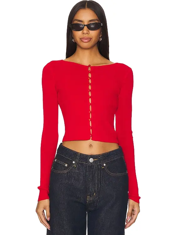 LOVERS AND FRIENDS Ciara Cardigan - Red