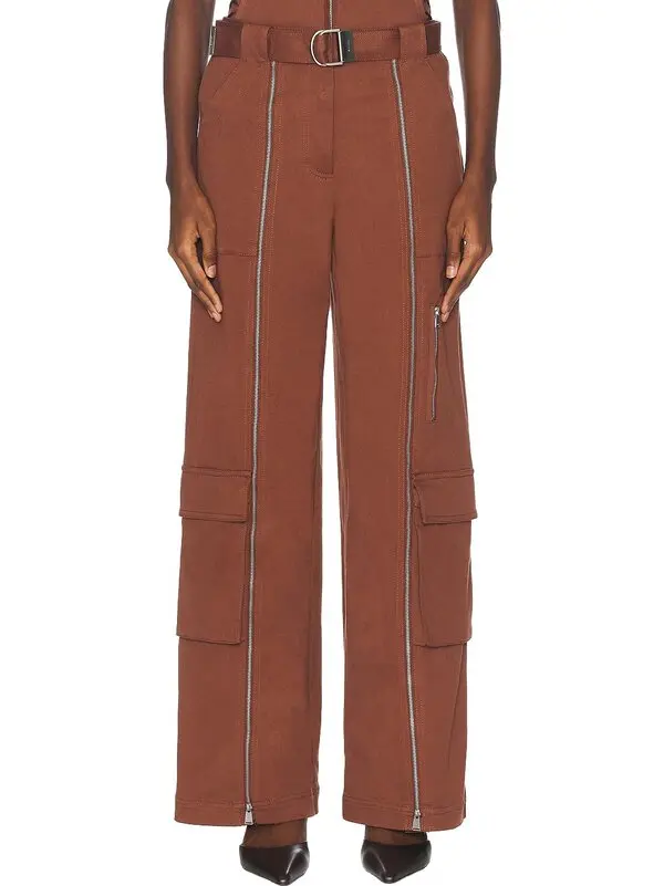 Simkhai Fabiana Belted Pant - Chestnut