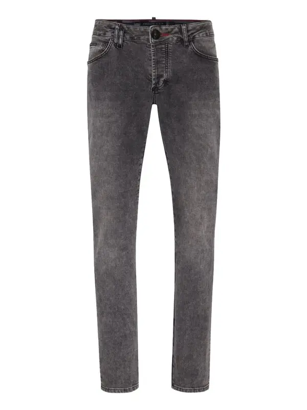 Philipp Plein Camouflage Print Skinny Jeans - Grey