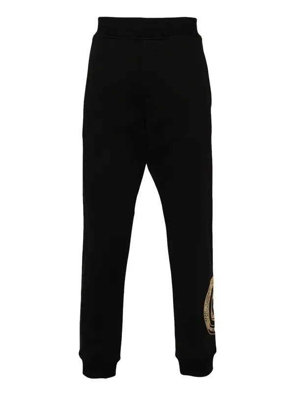 Just Cavalli Logo-stamp Cotton Track Pants - Black