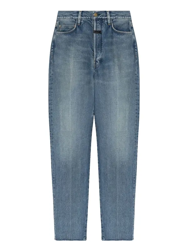 Fear Of God Logo Straight-leg Jeans - Blue