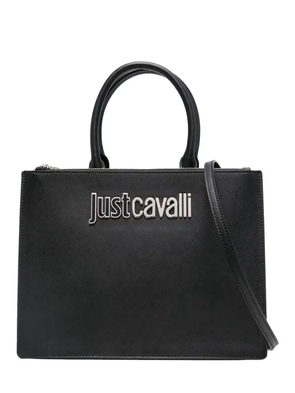 Just Cavalli Logo Lettering Tote Bag - Black