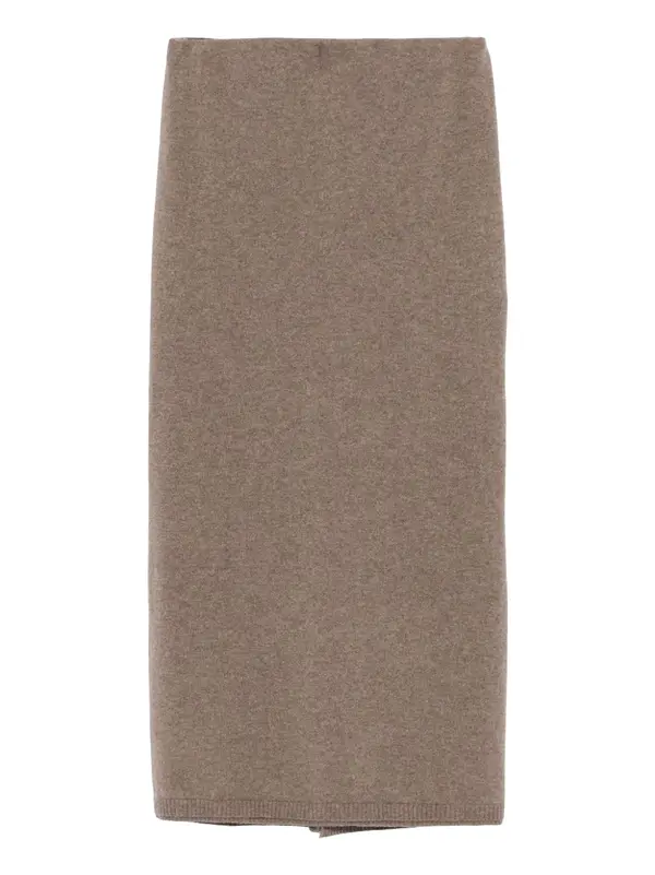Kristensen Du Nord Cashmere Knit Skirt - Brown