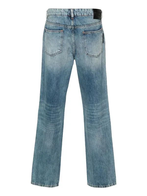 Just Cavalli Ripped Straight-leg Jeans - Blue