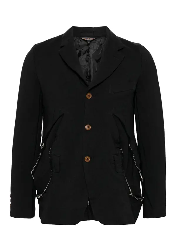 BLACK COMME DES GARÇONS Distressed Blazer - Black