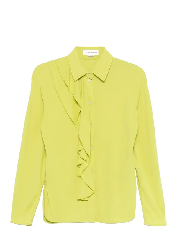 Victoria Beckham Crepe Shirt - Yellow