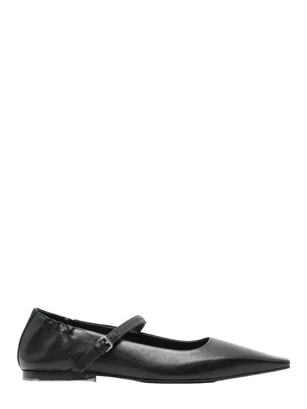 Brunello Cucinelli Leather Ballerinas - Black
