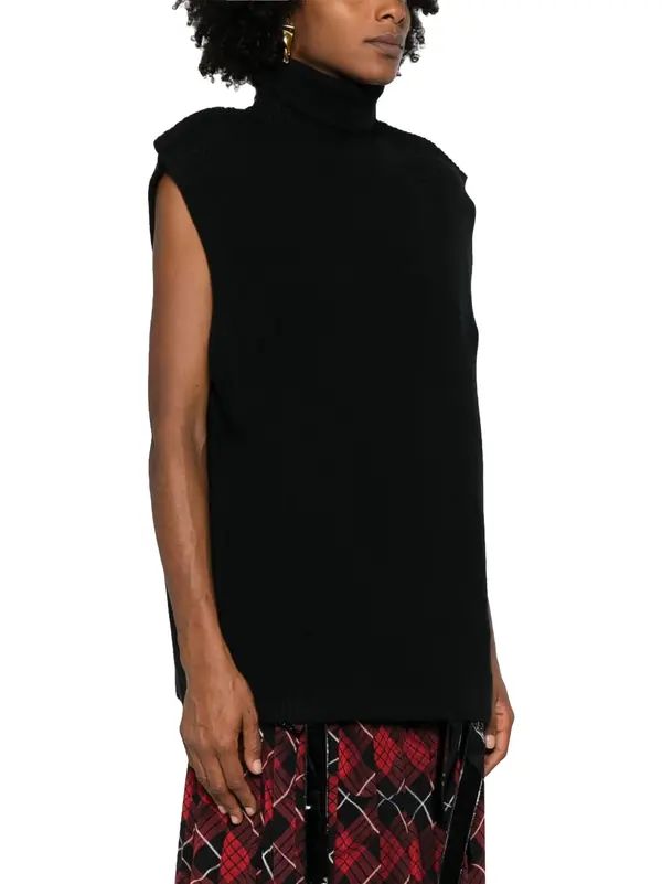Marni Ribbed Virgin Wool Vest - Black